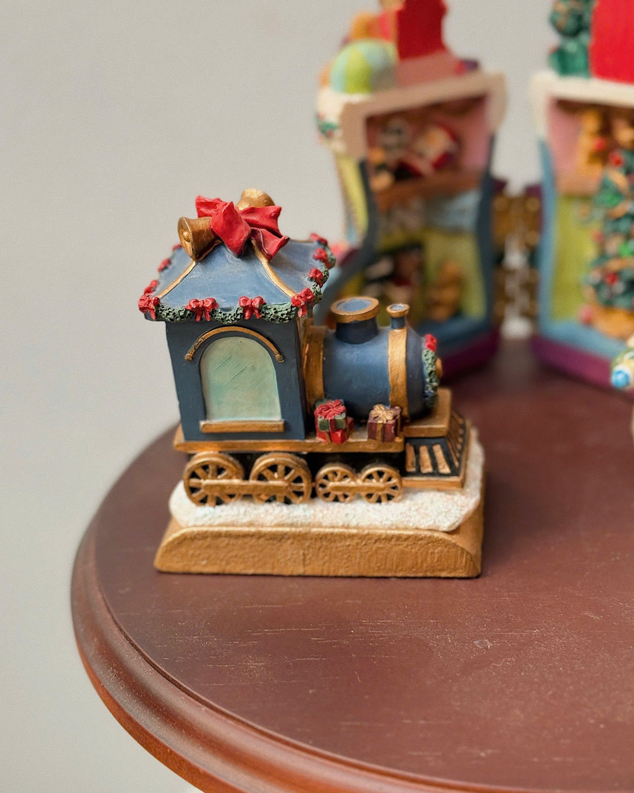 Vintage Christmas Train Statue – Magical Home Art